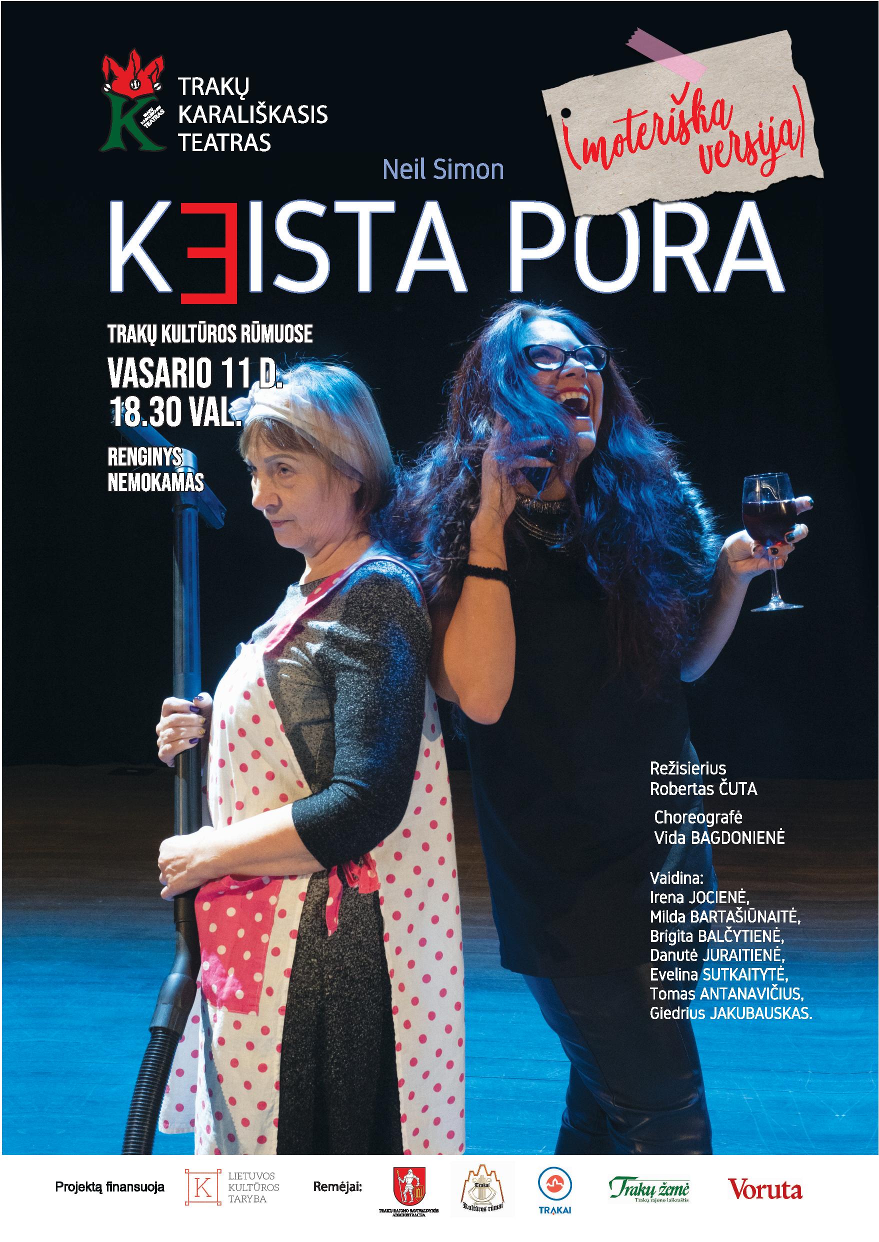 Trakų Karališkojo teatro spektaklio „Keista pora“ (rež. R. Čuta ...